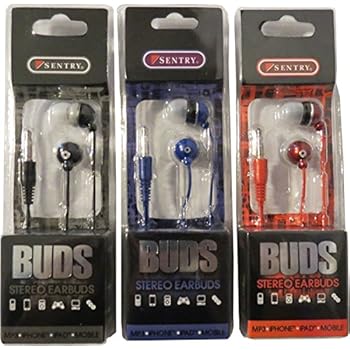 Amazon.com: Sentry Neon, Tangle Free Cords, Bass+ Stereo In-Ear Buds w ...