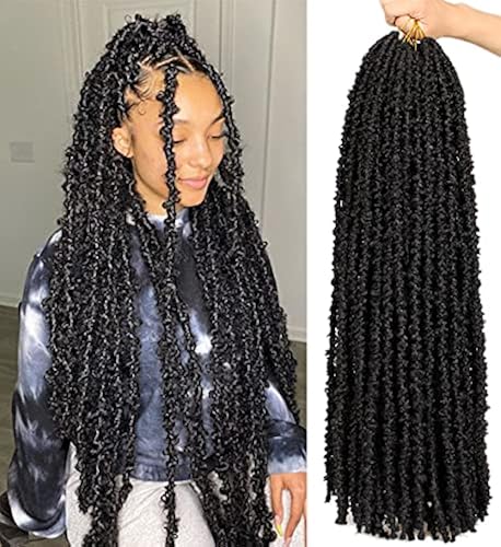 ZRQ 30 Inch Distressed Faux Locs Long Butterfly Locs Crochet Braids ...