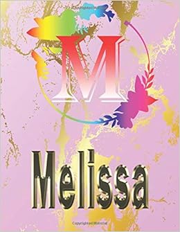 Melissa: Personalized Name Sketchbook.Monogram Initial Letter M Journal ...