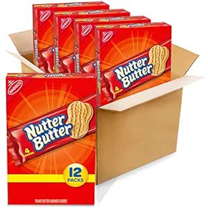 Nutter Butter Peanut Butter Sandwich Cookies, 12 Count Tray, 22.8 oz ...