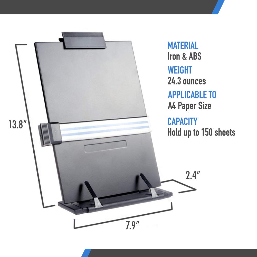 Mua Desktop Document Book Holder Non-Magnetic with Guide Ruler ...