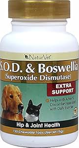 Amazon.com : NaturVet 150 Count S.O.D. and Boswellia Tablets for Dogs ...