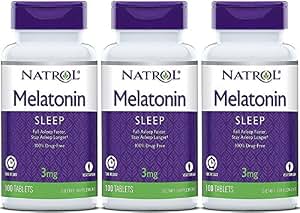 Amazon.com : Natrol Melatonin Timed Release Tablets, 3mg 100 Count ...