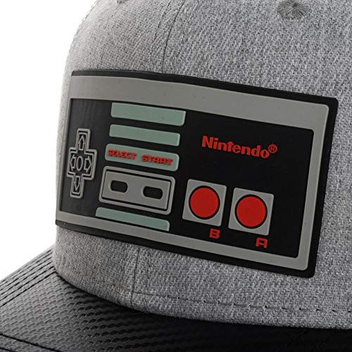 Nintendo Video Sport Controller Snapback Mens Hat Gray - dressedgamer.com