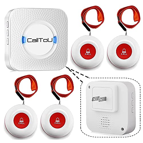 CallToU Caregiver Pager Wireless Call Button Smart Bell Alert System ...