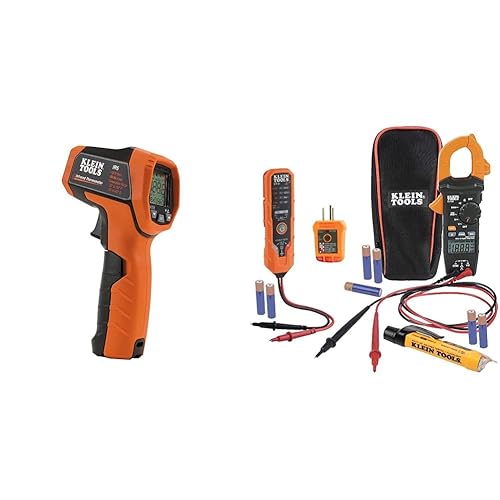 Klein Tools IR5 Dual Laser 12:1 Infrared Thermometer Digital Backlit ...