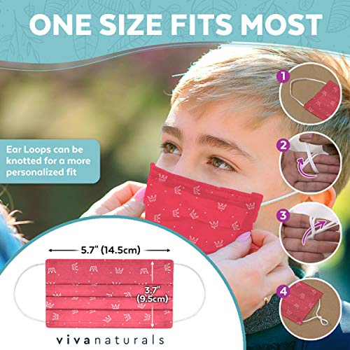 Kids Face Mask (50 Pack) - Premium 3-Ply Kids Disposable Face Mask ...