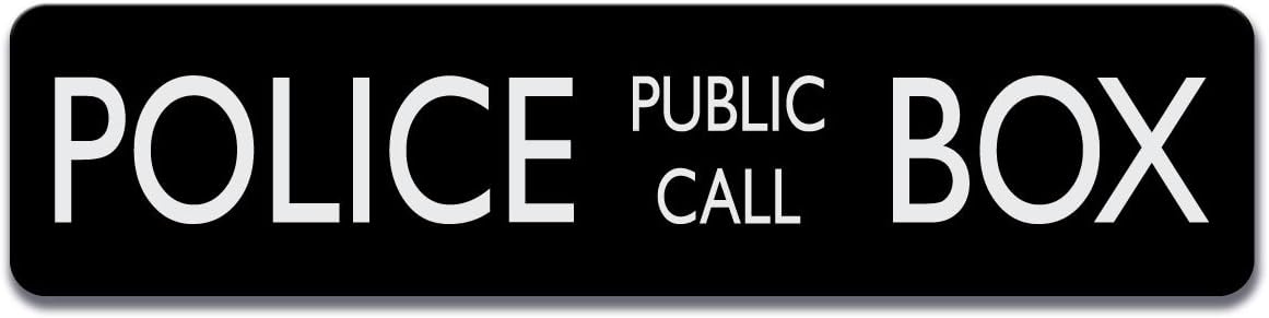 Amazon.com: Police Public Call Box Aluminum Sign - 4 inch Tall by 17 ...