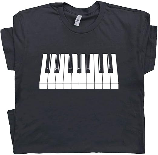 Piano Keys T Shirt Keyboard Shirts Cool Rock Player Playing Pianist ...