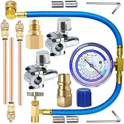 سعر R134a Refrigerant Freon Recharge Hose with Gauge A/C Charging Hose ...