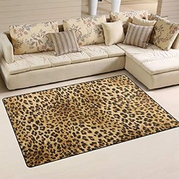 Amazon.com : Champion Rugs Modern Contemporary LEOPARD SKIN PATTERN ...