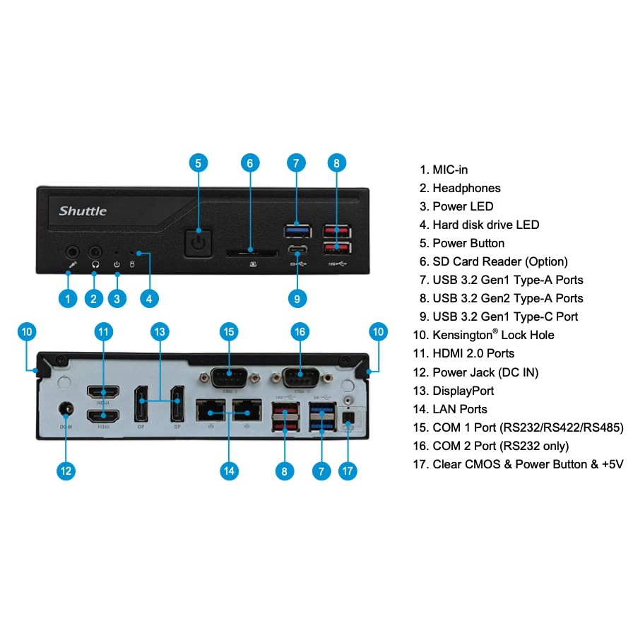 Shuttle DH670 14th Gen Core I9 Complete System With Windows 11 Pro 64 ...