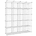Amazon.com: SONGMICS Metal Wire Cube Storage,16-Cube Shelves Organizer ...