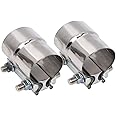 Amazon.com: Elifecenter 2 Inch Exhaust Clamp, Lap Joint Band Clamp Stainless Steel for Clamping ...