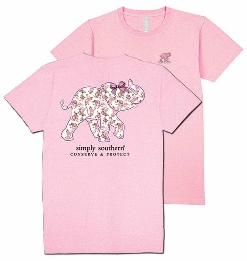 Simply Southern Elephant Conserve & Protect Women's Short Sleeve T ...