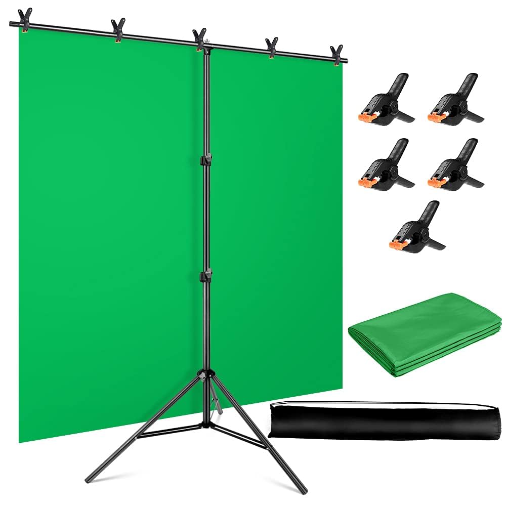 Mua Green Screen Backdrop with Stand Kit, 5 x 6.5 ft Portable Chromakey ...