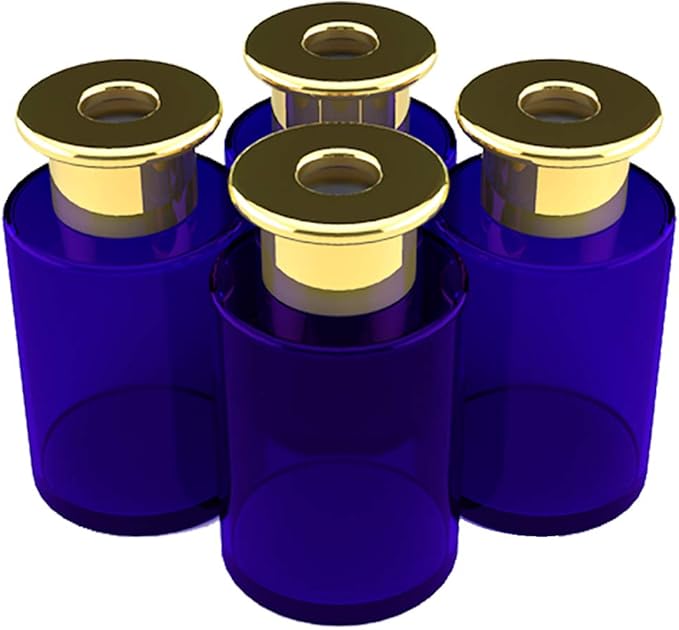 Amazon.com: Feel Fragrance Glass Diffuser Bottles Blue Diffuser Jars ...