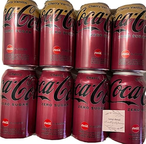 Coca Cola Cherry Zero Sugar Cans and Coca Cola Cherry Vanilla Zero ...