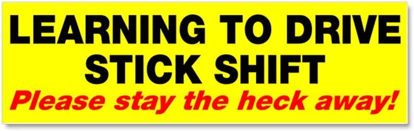 Amazon.com: CafePress Learning to Drive Stick Shift Car Magnet 10 x 3 ...