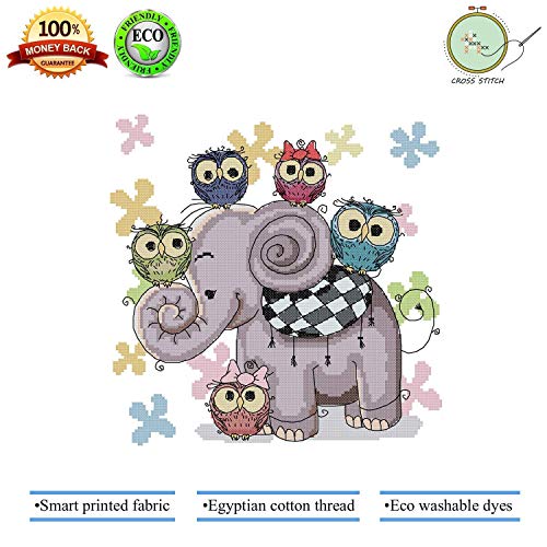 Cross Stitch Stamped Kits Pre-Printed Cross-Stitching Starter Patterns