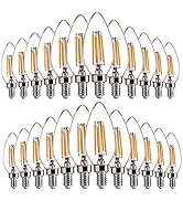 FLSNT B11 E12 LED Candelabra Base Bulbs 60W Equivalent, Dimmable LED Candle Light Bulbs, 2700K ...