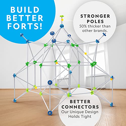 NATIONAL GEOGRAPHIC Kids Epic Fort Building Kit - 225-Piece Indoor Fort ...