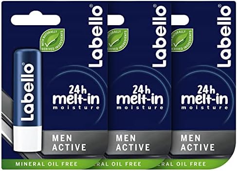 Labello Lip Care, Moisturizing Lip Balm, Men Active, 3x4.8g price in ...