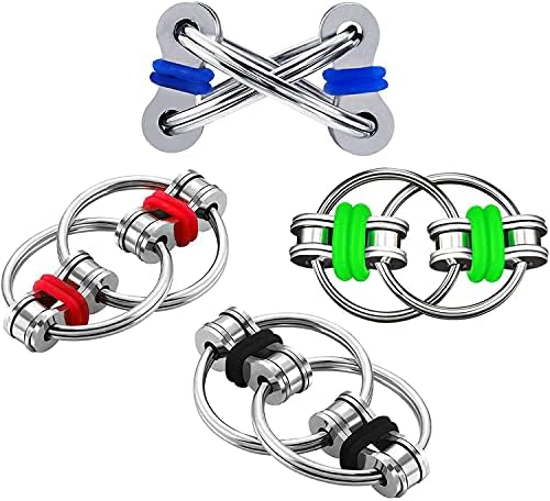 Fidget Toys for Adults, DELFINO Relieve Stress Metal Bike Chain Bulk ...