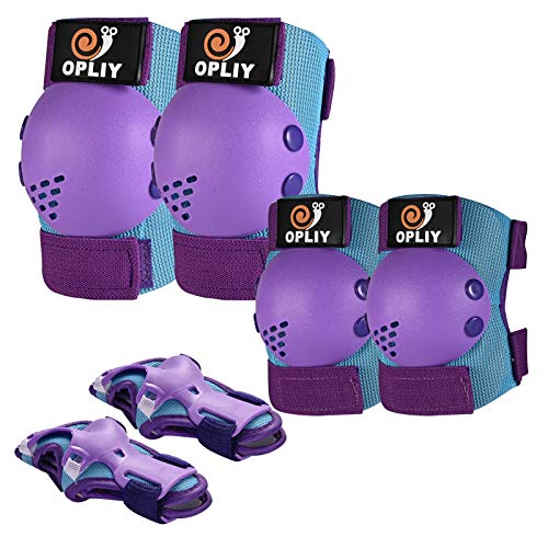 Kids Protective Gear, Knee Pads Elbow Pads with Wrist Guards for Roller ...