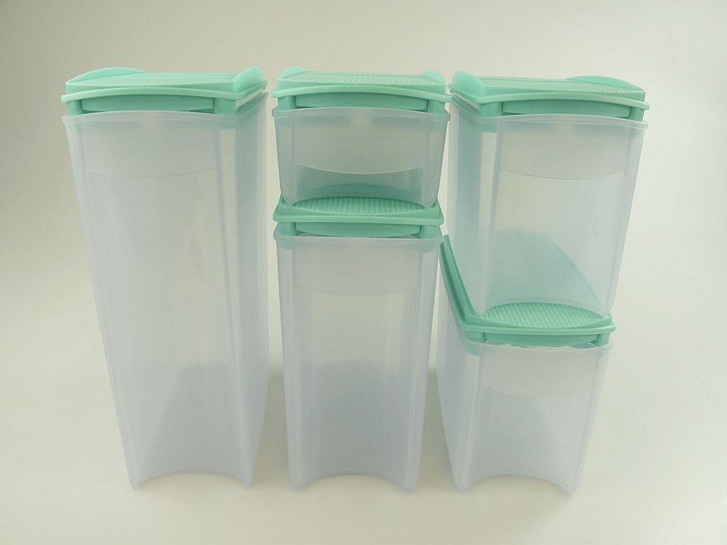 TUPPERWARE Eidgenosse Plus 2,2L+1,6L+1,0L (2)+ 350ml mint Trockenvorrat ...