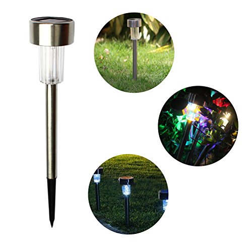 Buy 12-Pack Solar Outdoor LED Lights, In-Ground Self- Powered Landscape ...
