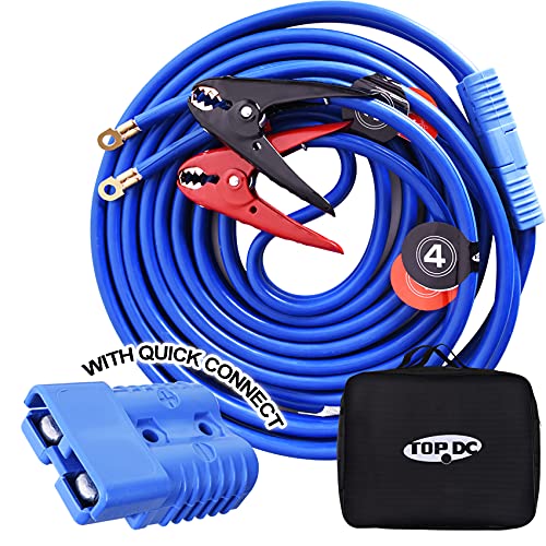 TOPDC Jumper Cables with Quick Connect Plug 1 Gauge 25 Feet 800Amp ...