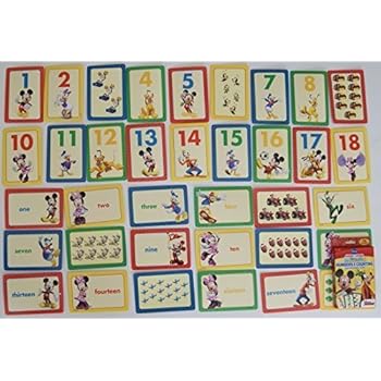 Amazon.com: Mickey Mouse Numbers & Counting Learning Flash Cards: Toys ...