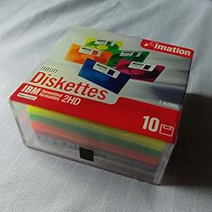 Amazon.com: Imation Neon Floppy Diskettes IBM Formatted 1.44MB 2HD (10 ...