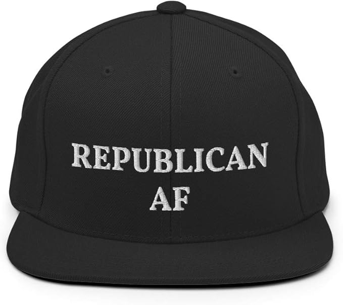 Republican AF (Embroidered Snapback Hat) Funny Gift for Trump ...