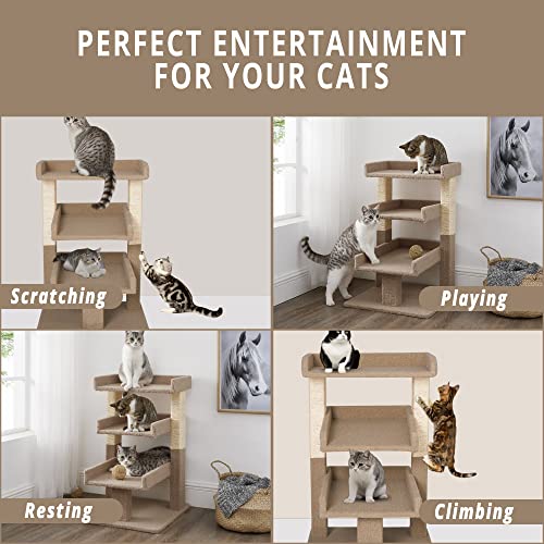 Naomi Home Nala Cat Tree for Large Cats, Cat Activity with Scratching ...