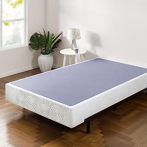 ZINUS Metal Box Spring with Wood Slats, 9 Inch Mattress Foundation ...