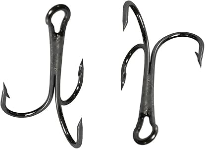 Amazon.com : Luengo BARBLESS Treble Paddlefish snagging Hooks Treble ...