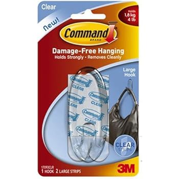 Command Hooks, Medium, Clear, 6-Hooks (17091CLR-6ES) - Utility Hooks ...