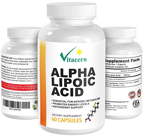 Alpha Lipoic Acid (ALA) 600mg - Best Antioxidant complex supplement ...