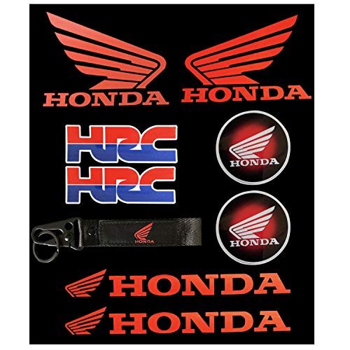 Sticker for Honda HRC Keychain for CBR Honda Wings Decals Set (9packs ...