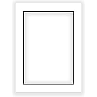 Amazon.com: 12x18 Mat for 11x14 Image - White on Black Double Mat ...