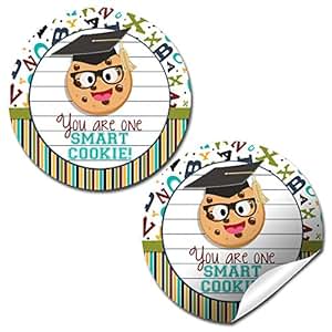 Amazon.com: He's a Smart Cookie Graduation Themed Thank You Sticker ...