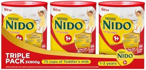 Nido One Plus growing up formula for toddlers 1-3 years, Triple Pack ...