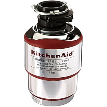 KitchenAid KBDS100T 1 hp Batch Feed Food Waste Disposer, Silver ...