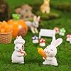 25 Pieces Easter Mini Bunny Figurines Easter Cupcake Toppers Rabbit ...