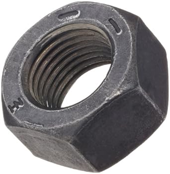 Steel Hex Nut, Plain Finish, Grade 8, Right Hand Threads, Inch: Amazon ...