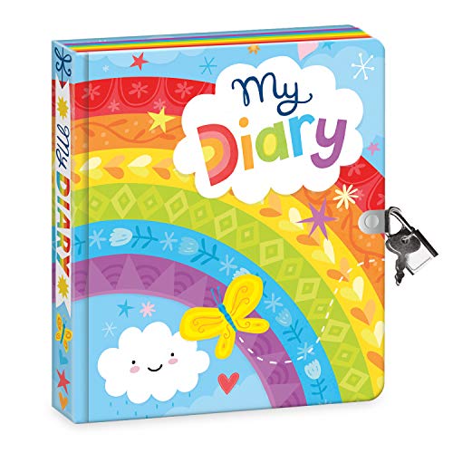 Peaceable Kingdom Rainbow World Foil Coloring Diary with 6.25" Lock and ...