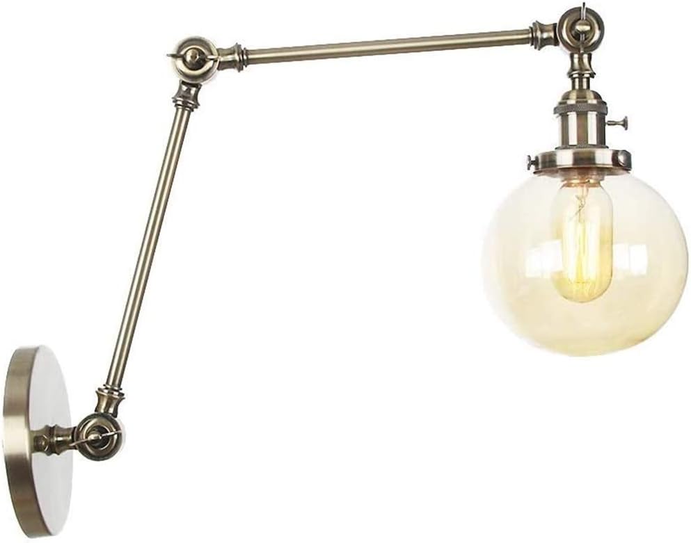 Adjustable Double Long Swing Arm Wall Light Modern Industry Iron ...