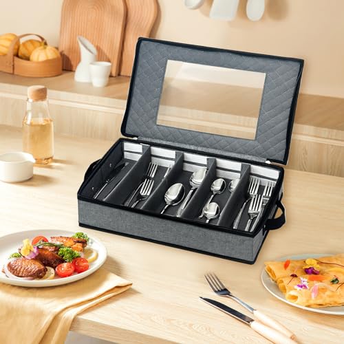Silverware Storage Box Flatware Utensil Storage Case, Silverware